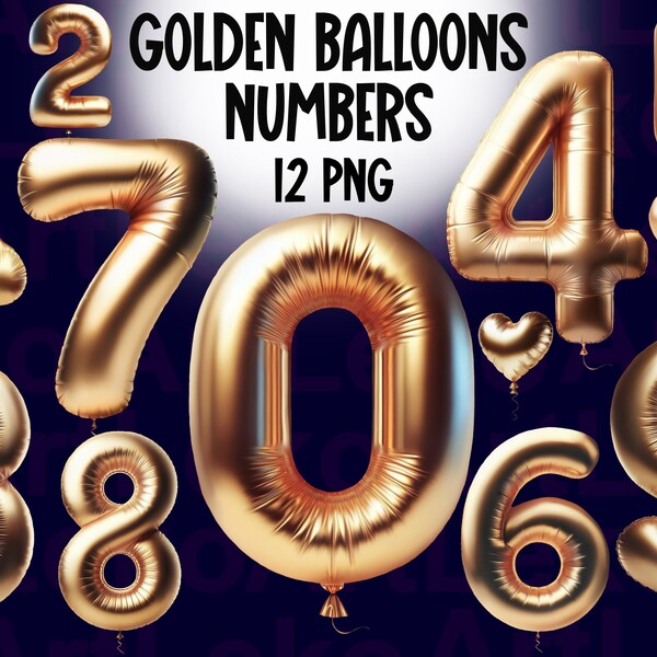 Gold Foil Number Balloon - Etsy