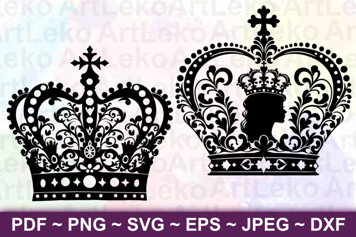 Queen Crowns SVG Bundle, Crown Svg, Tiara Svg, Queen Tiara Svg ...