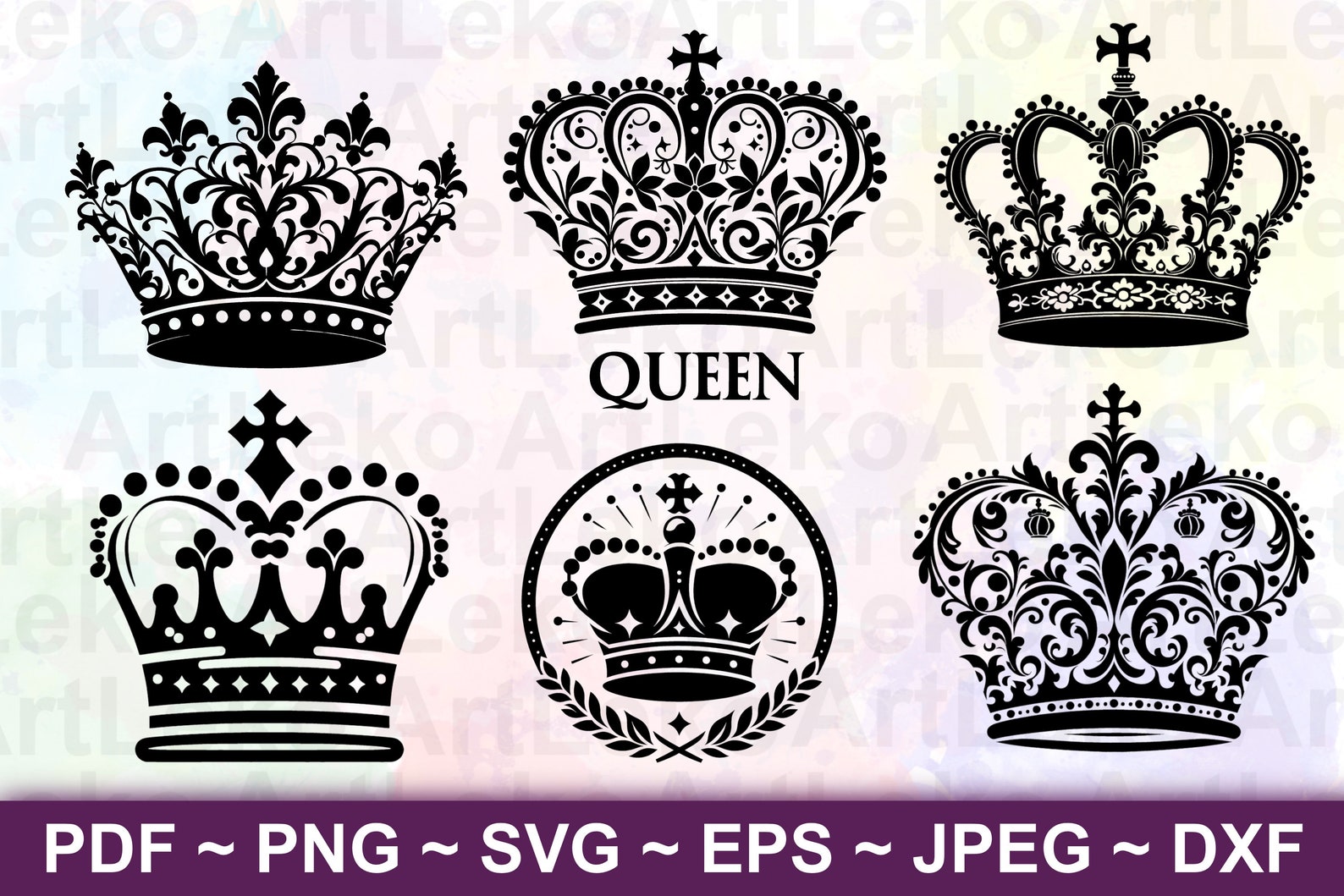 Queen Crown SVG Bundle, Crown Svg, Tiara Svg, Queen Tiara Svg, Princess ...