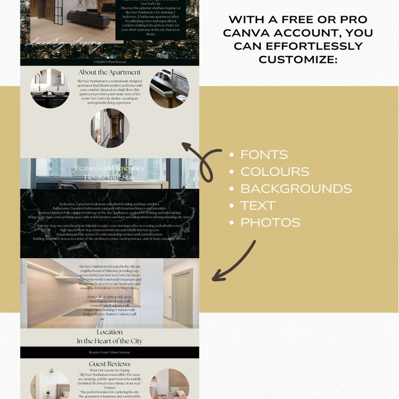 Sleek and Modern Luxury Property Canva Website Template Professional ...
