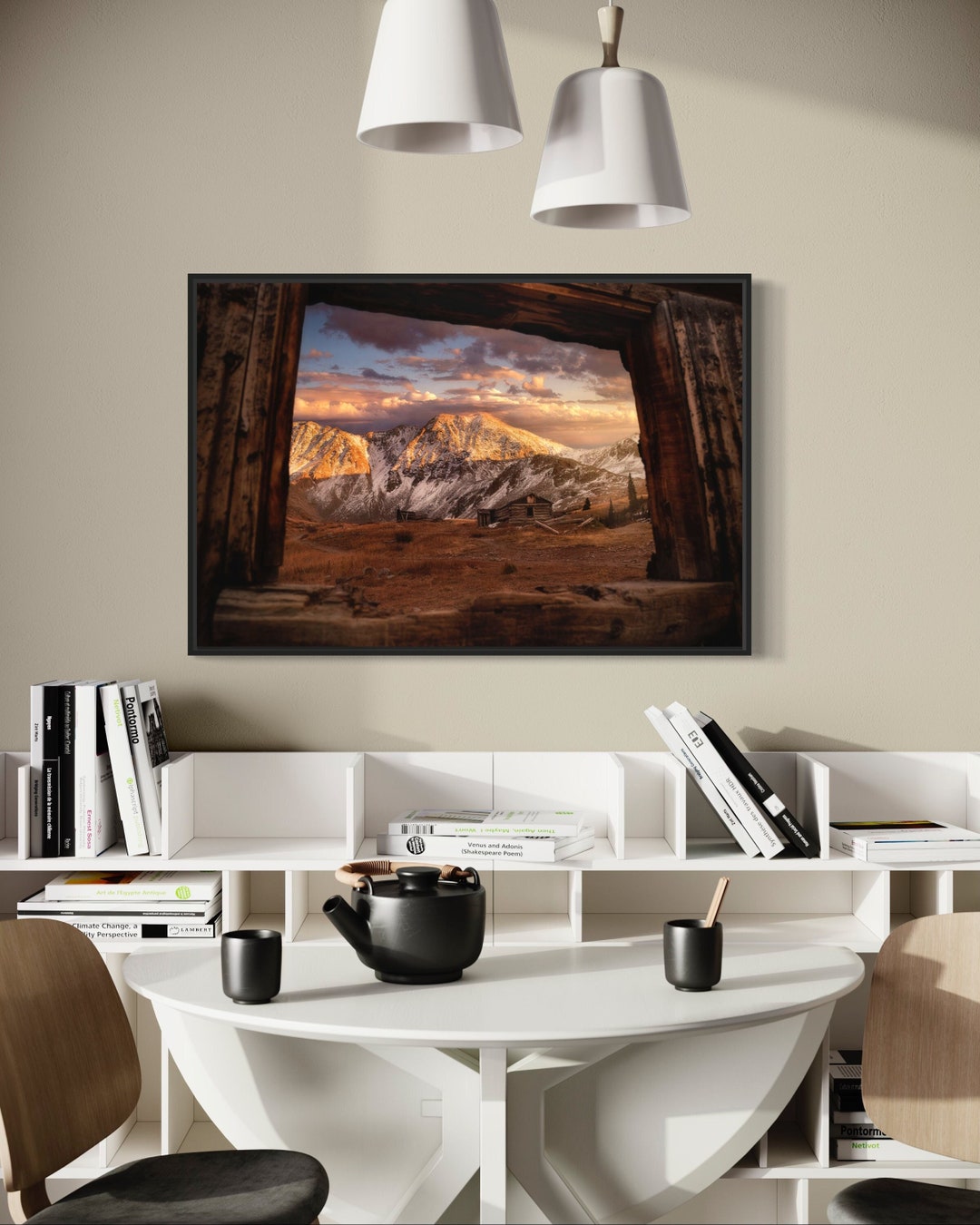 Fletcher Mountain Sunset Photograph, Colorado Mining Town Wall Art - Etsy
