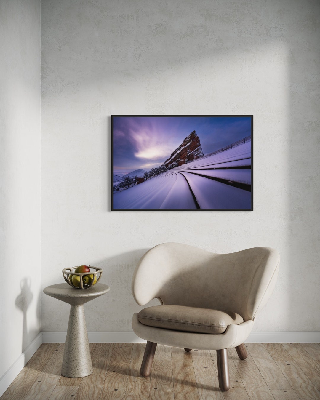 Wall Art Print Colorado Red Rocks Amphitheater Winter Landscape Nature ...