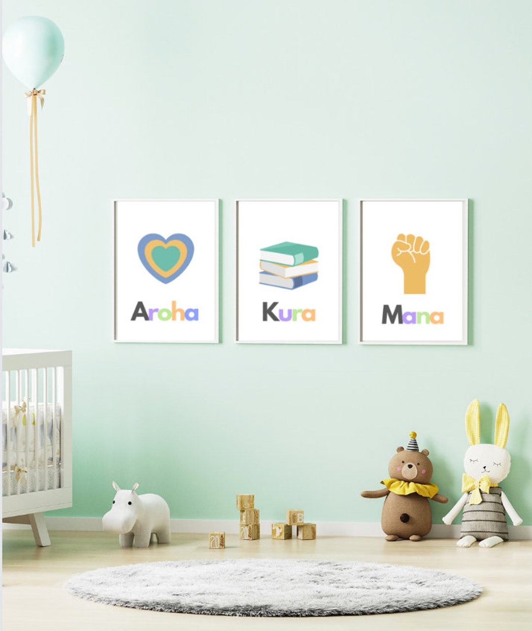 Te Reo Māori Wall Decor Art Aroha Kura Mana - Etsy