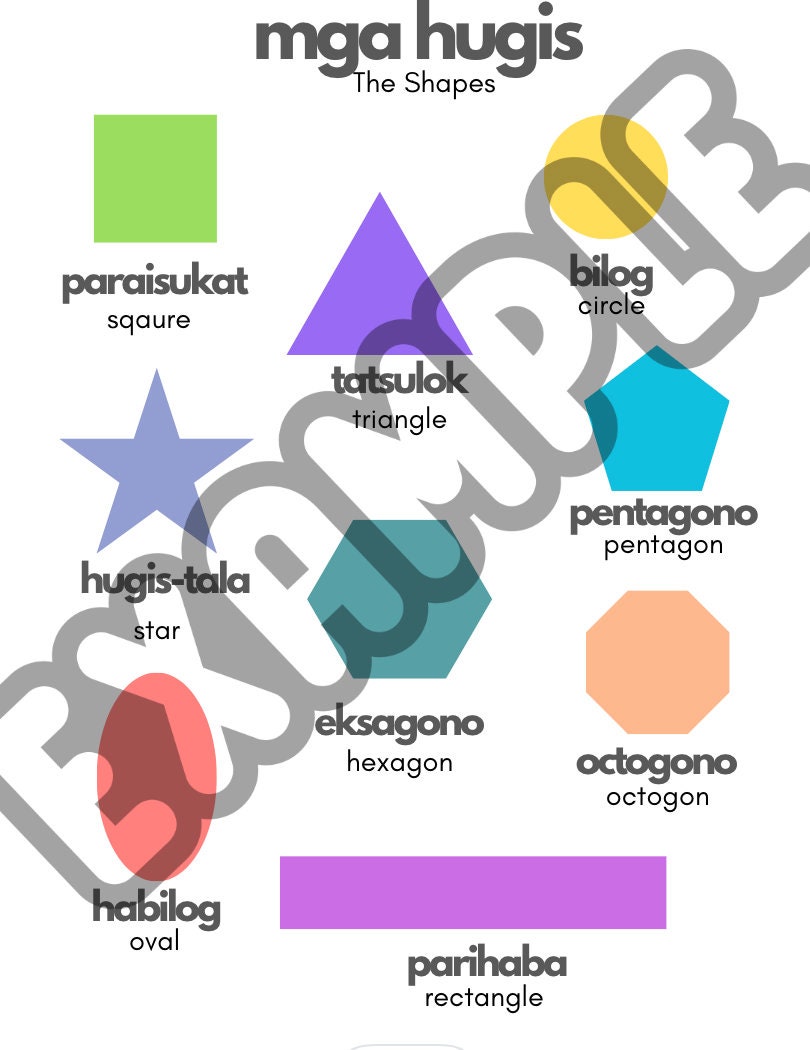 Tagalog Filipino Language, Colours, Shapes, Days of the Week, Seasons ...