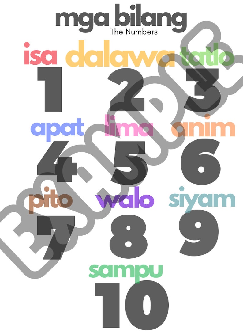 Tagalog- Filipino Language, Colours, Shapes, Days of the Week, Seasons ...