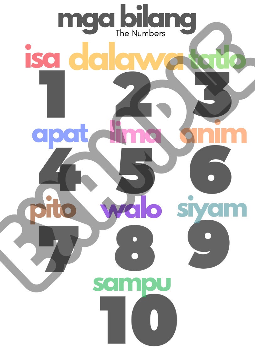 Tagalog Filipino Language, Colours, Shapes, Days of the Week, Seasons ...