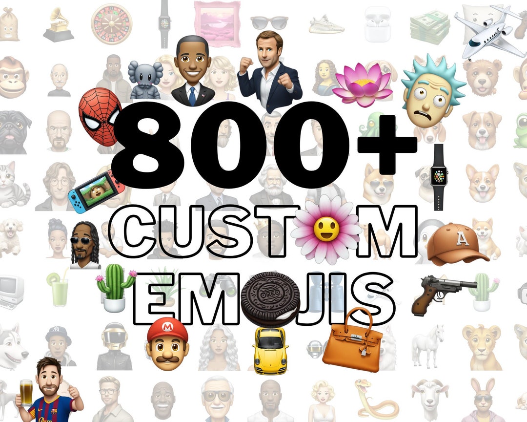 800 Custom Emojis Ios Style Exclusive Png Etsy