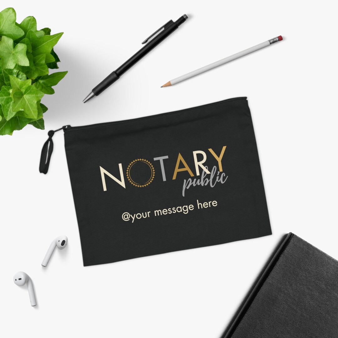 Custom Notary Pouch Personalized Expert Signing Witness Organizer for ...