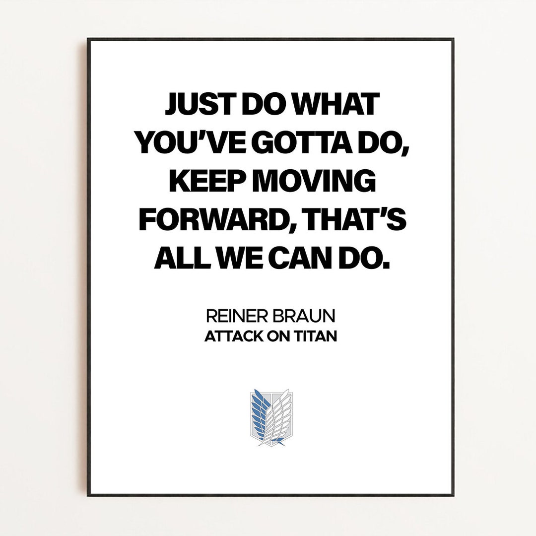 Attack on Titan Minimal and Motivational Anime Quotes Digital - Etsy