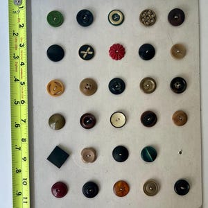 Vintage 1962 Button Sample Board – Mixed Button Display MCM 1960s Rare ...