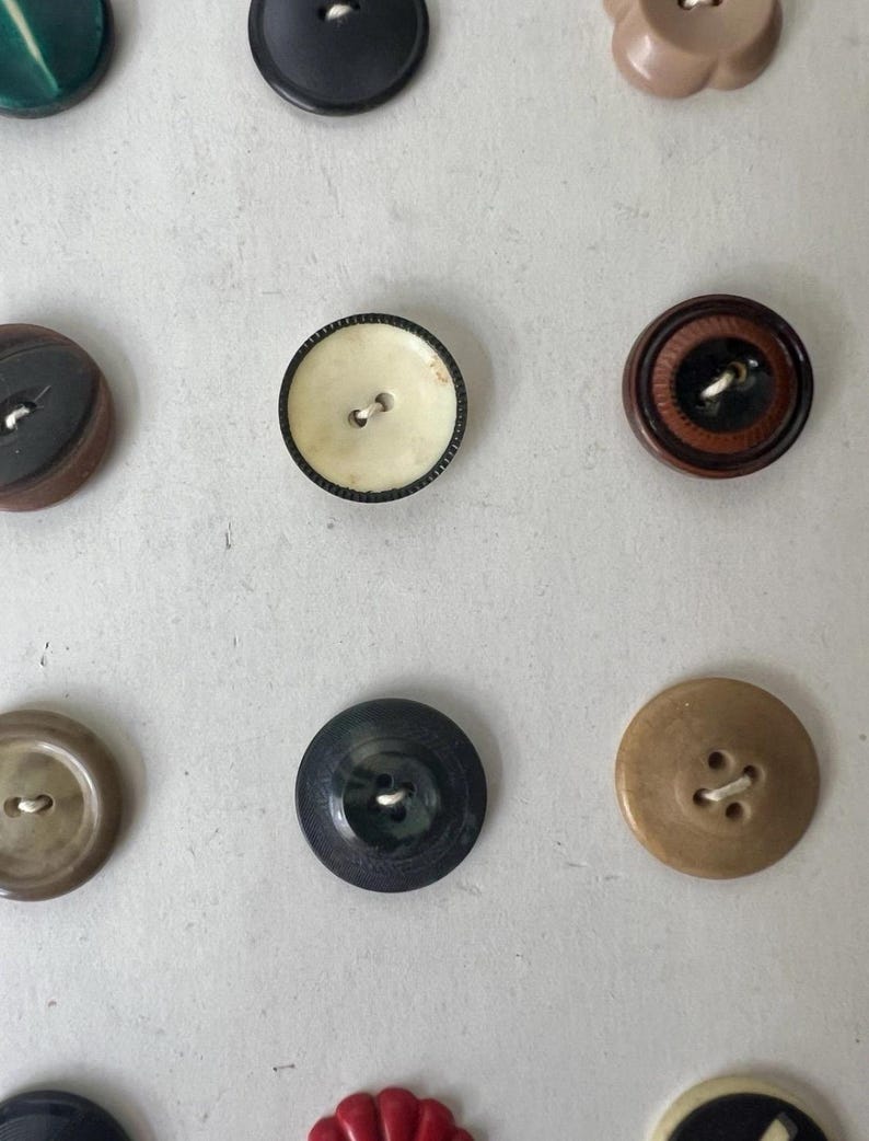 Vintage 1962 Button Sample Board – Mixed Button Display MCM 1960s Rare ...