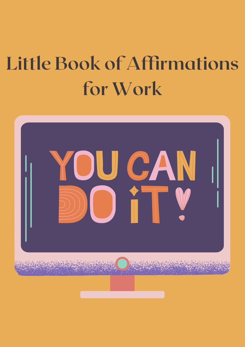 Little Book of Affirmations for Work printable, Positive Affirmation ...