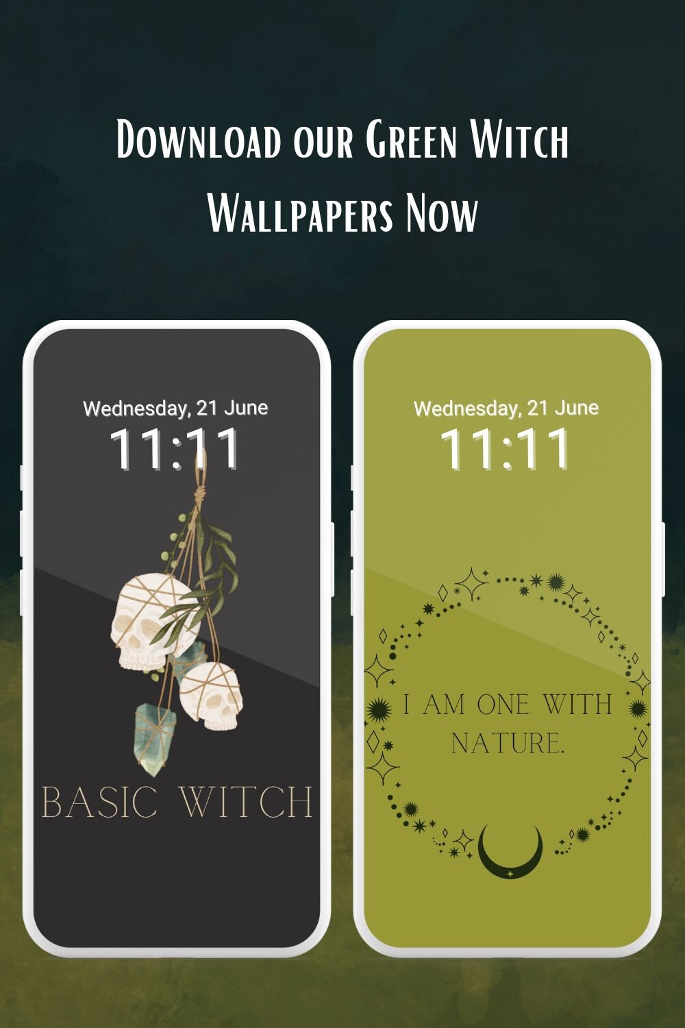 Green Witch Wallpaper for Your Phone, Herbal Magic With a Witch ...