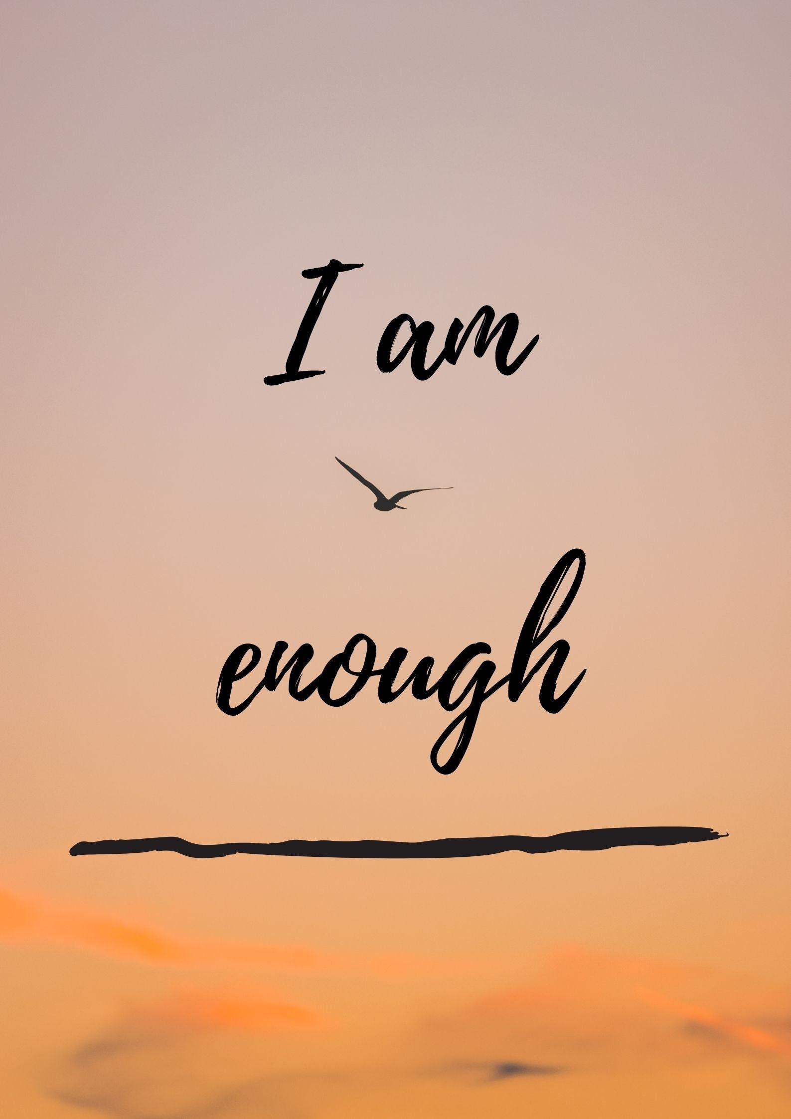 I Am Enough Poster Digital Download - Etsy