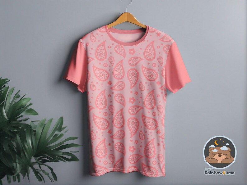 Seamless Pink Paisley Floral Pattern Retro Boho Design for Fabrics ...