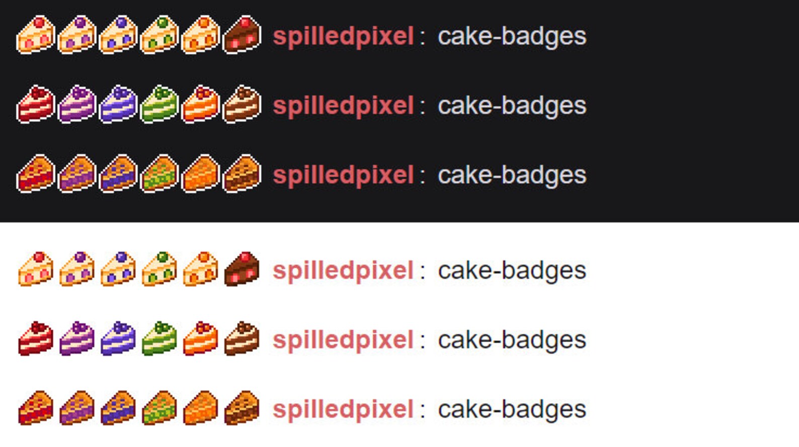 Cake | Sub Badges for Twitch | Premade Streaming Assets | Cute Pixelart ...