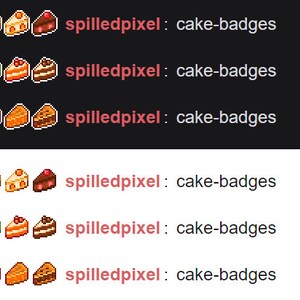 Cake | Sub Badges for Twitch | Premade Streaming Assets | Cute Pixelart ...