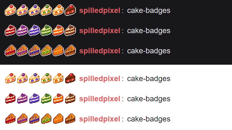 Cake | Sub Badges for Twitch | Premade Streaming Assets | Cute Pixelart | Cottagecore - Etsy
