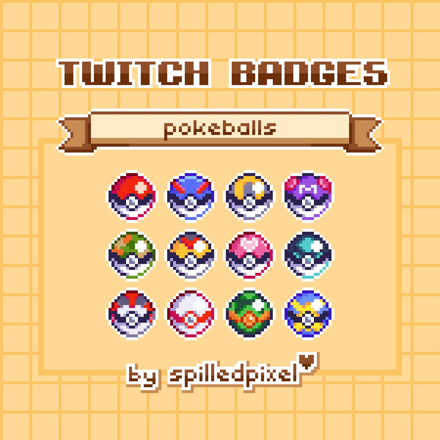Pokeball Pixel Art Grid