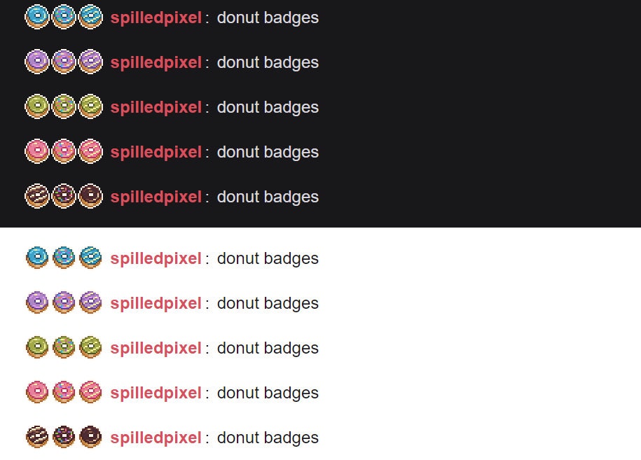 Donut Sub Badges for Twitch Premade Streaming Assets - Etsy