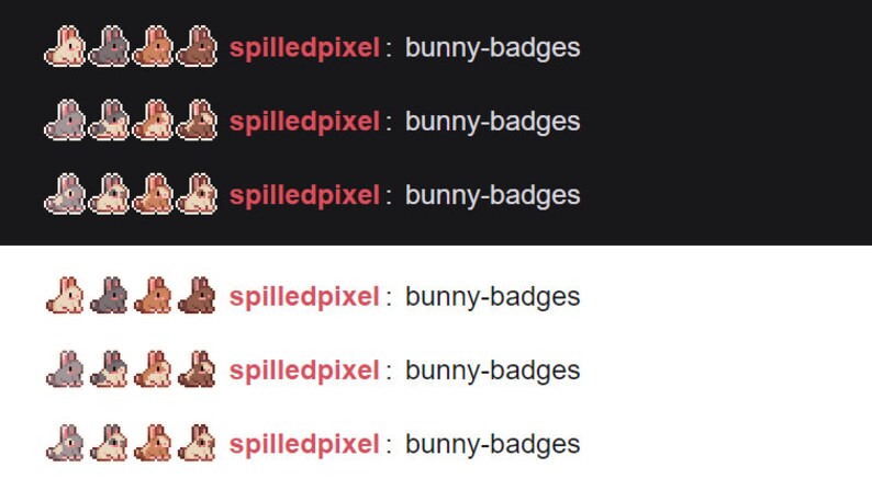 Bunny | Sub Badges for Twitch | Premade Streaming Assets | Cute Pixelart | - Etsy