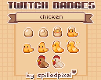 Capybara Sub Badges for Twitch Premade Streaming Assets Cute Pixelart ...