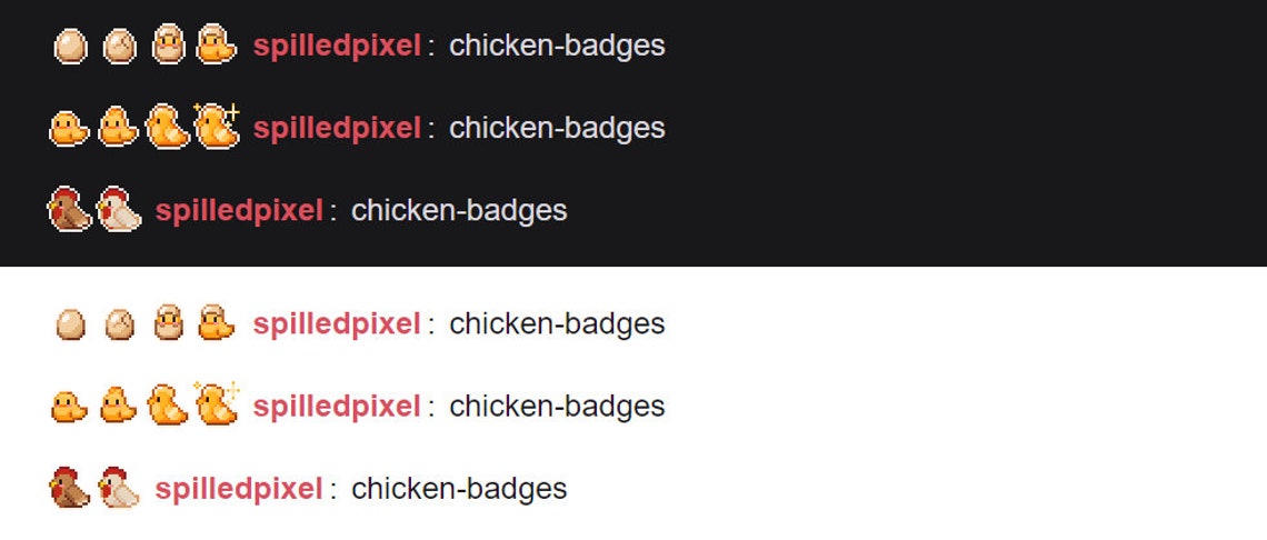 Chicken | Sub Badges for Twitch | Premade Streaming Assets | Cute ...