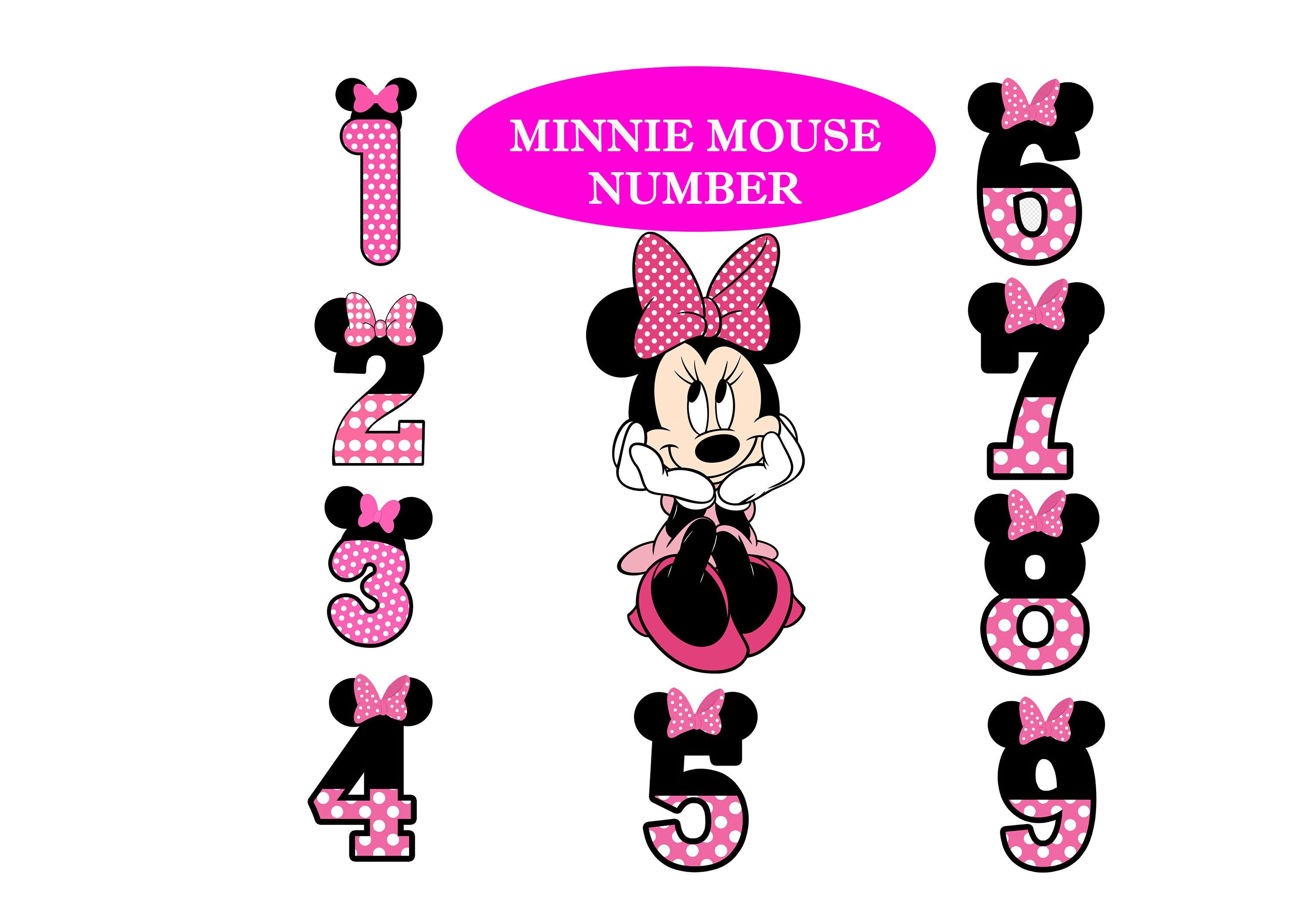 Minnie Mouse Numbers Svg Png Minnie Mouse Svg Minnie Mouse Svg for ...