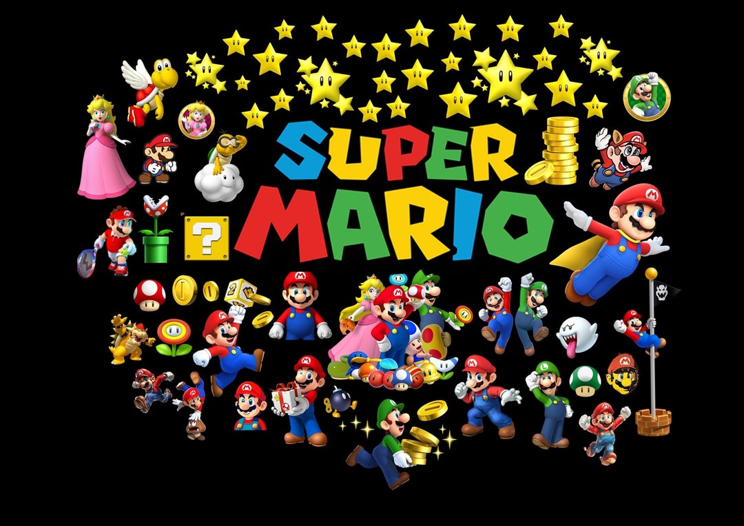 Super Mario SVG PNG Bundle for Cricut | Super Mario Png Svg, Princess ...
