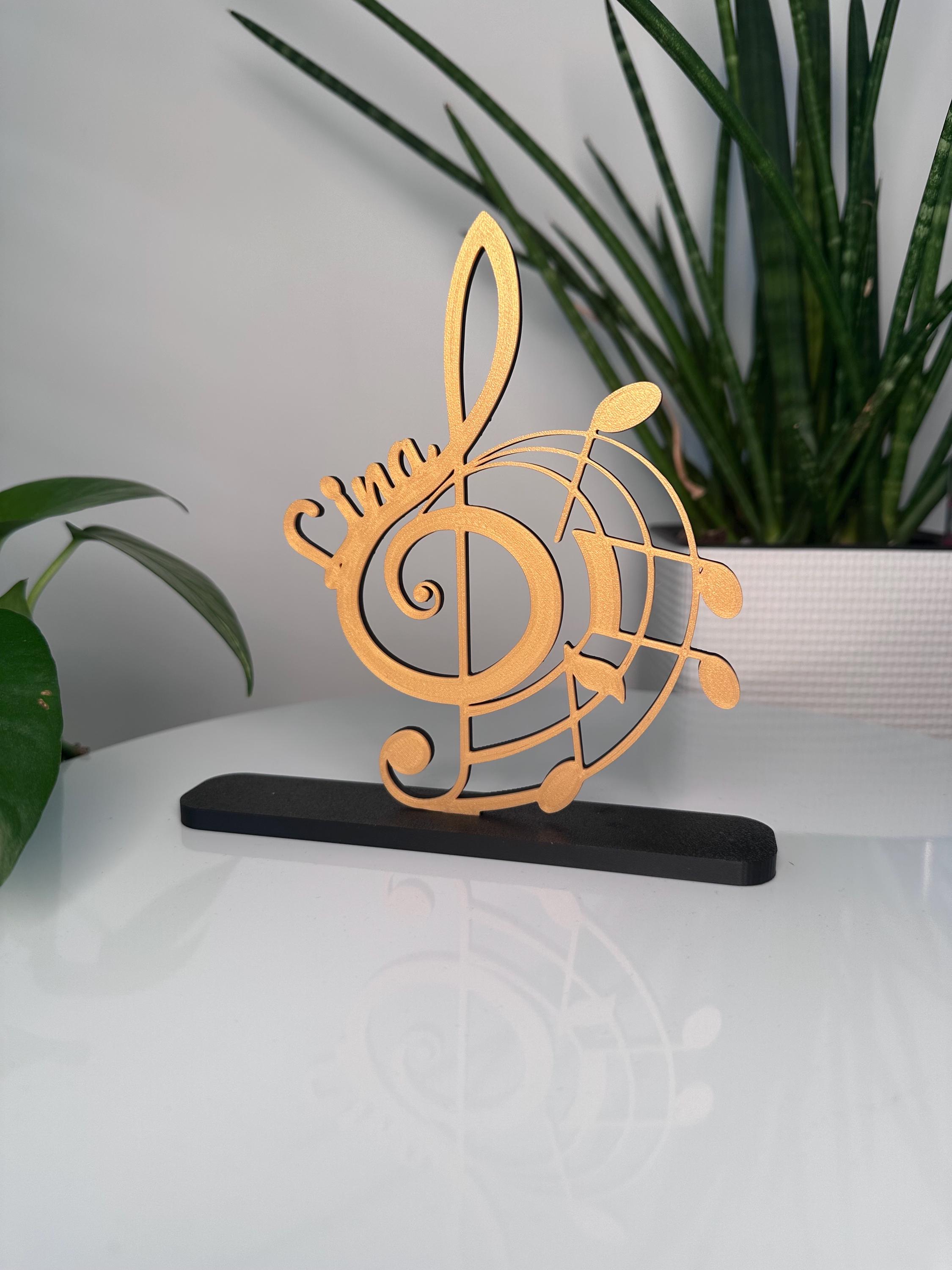 Personalized Treble Clef With Sheet Music - the Perfect Gift for ...
