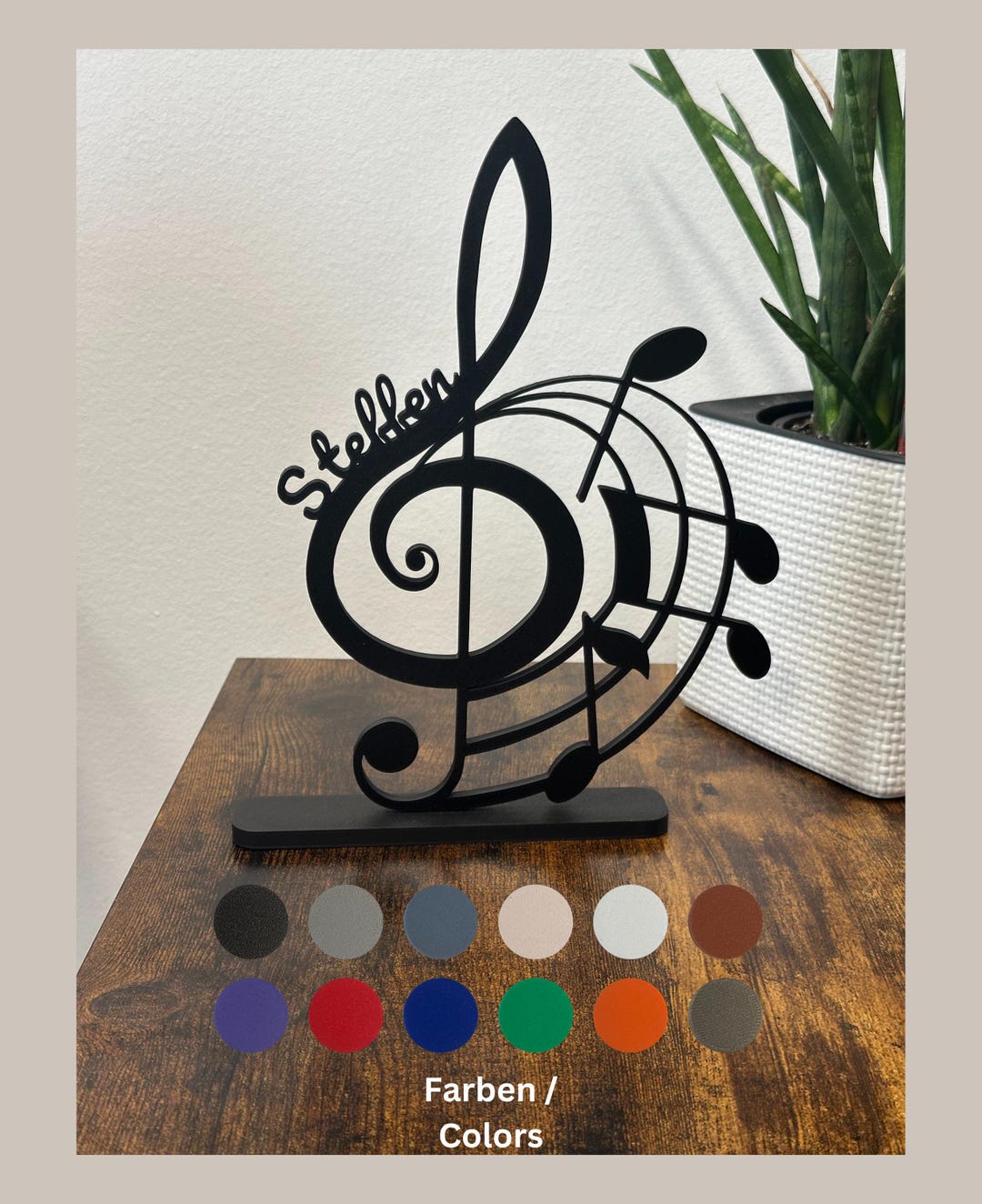 Personalized Treble Clef With Sheet Music - the Perfect Gift for ...