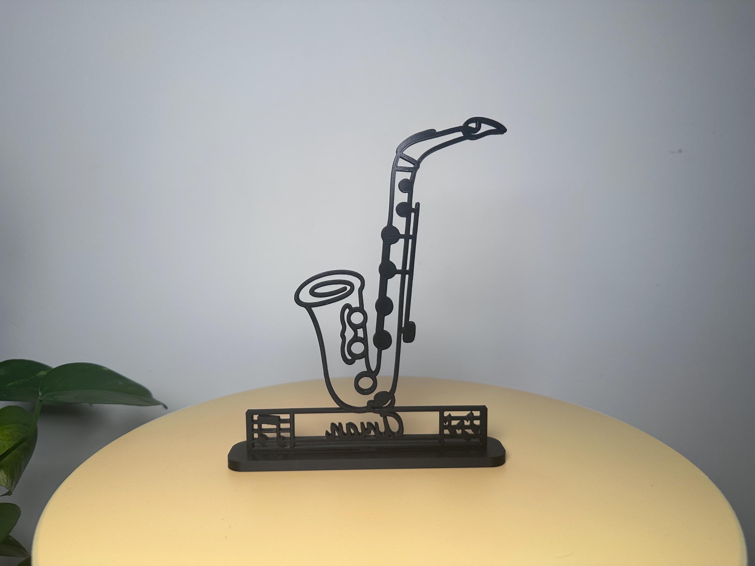 Saxophone Gift as a Statue in Line Art the Perfect Personal Gift for ...