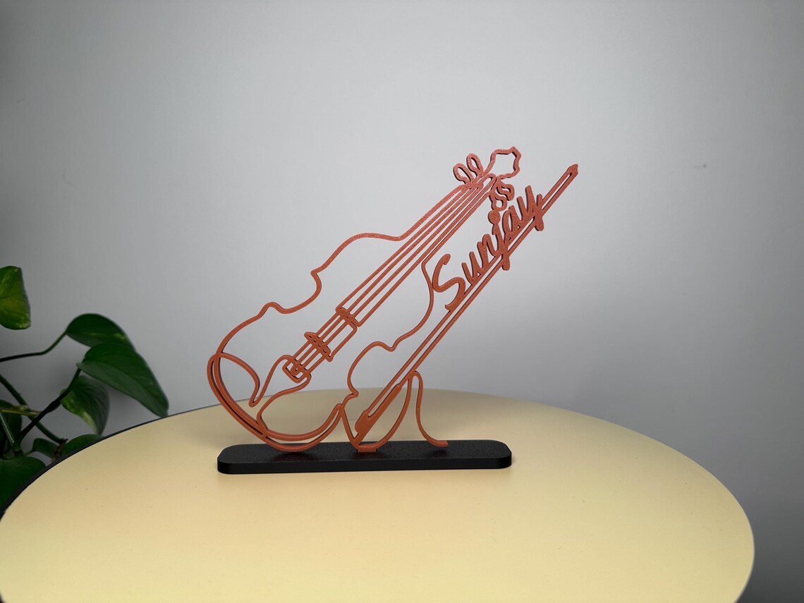 Violin Gift as a Statue in Line Art the Perfect Personal Gift for ...