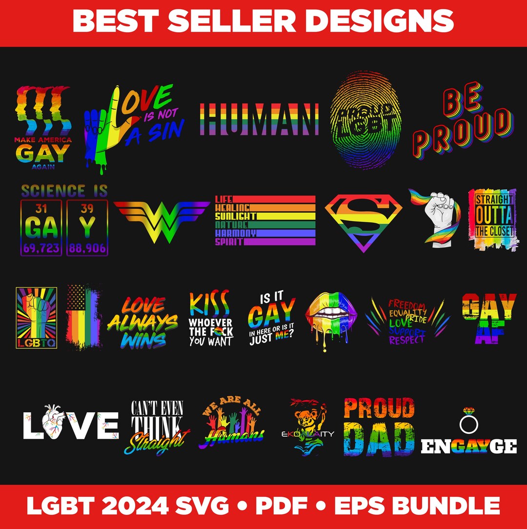 LGBTQ BIG Bundle, LGBTQ Svg Bundle, Gay Ally, Heather Roberts Art ...