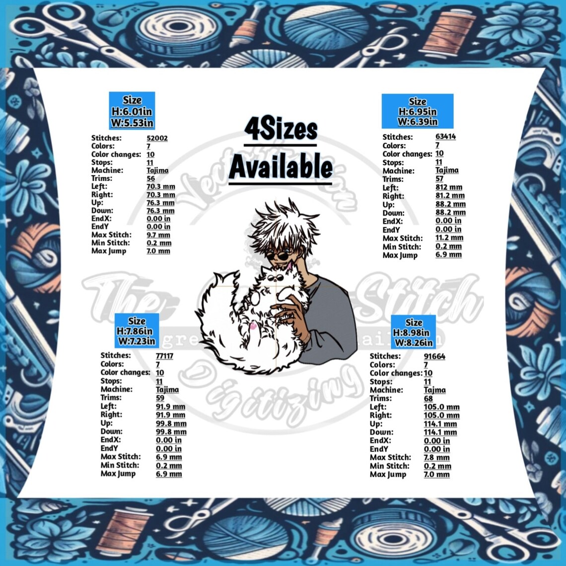 Gojo Satoru Design Gojo Pattern Perfect Digital Downloads - Etsy