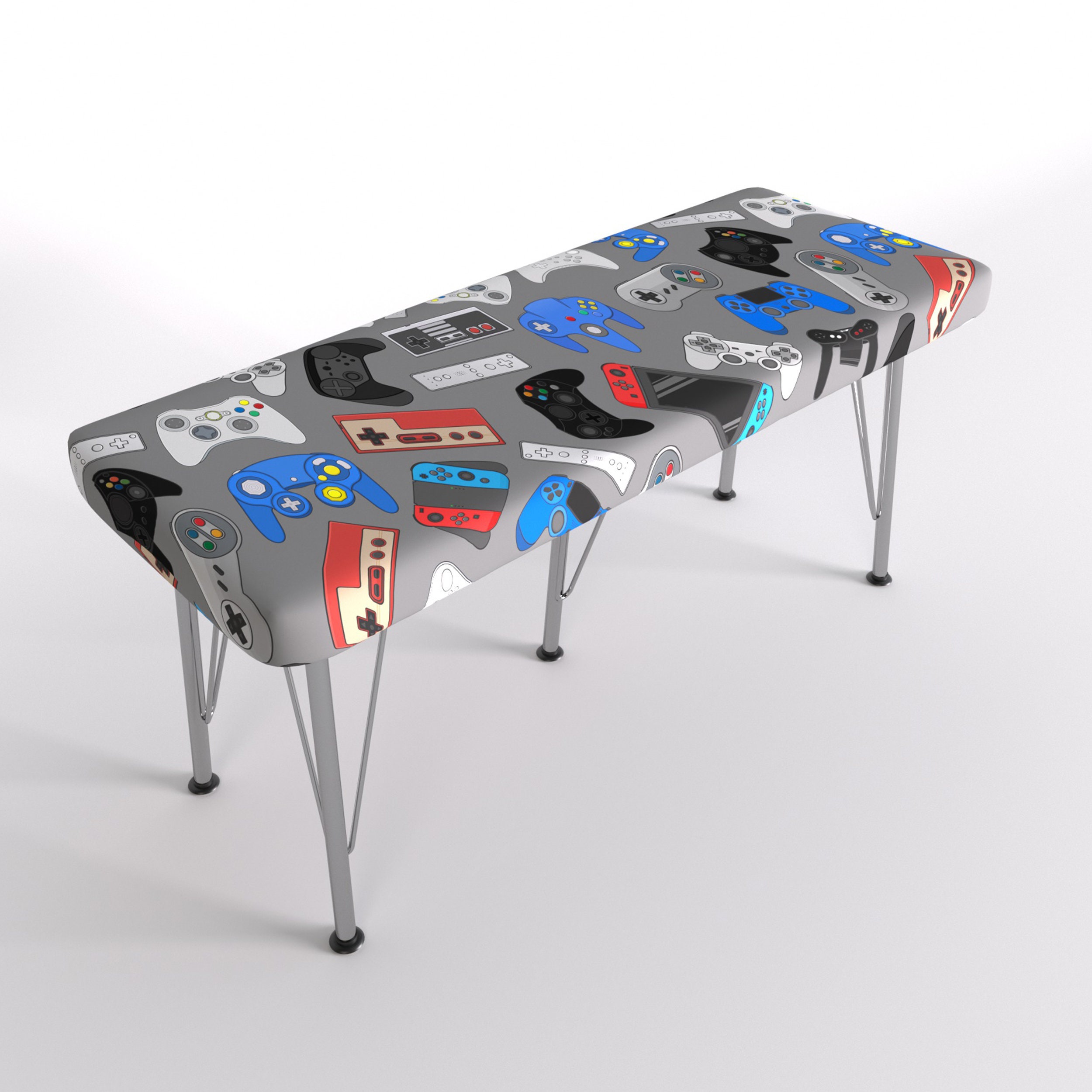 Gamer Bench, Game Room Bench, Gaming Bench, Play Room Rug, Game Room ...