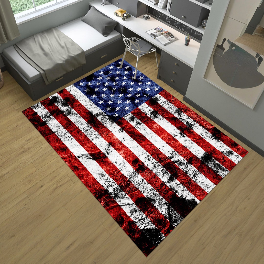 America Flag Rug, American Decor, Flag Rug,colorful Rug,country Rug ...