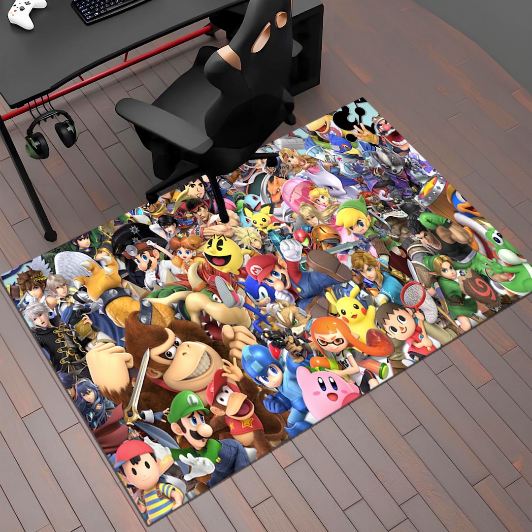 Retro Games Rug,video Game Rug,gaming Rug,gamer Rug,colorful Rug,game ...