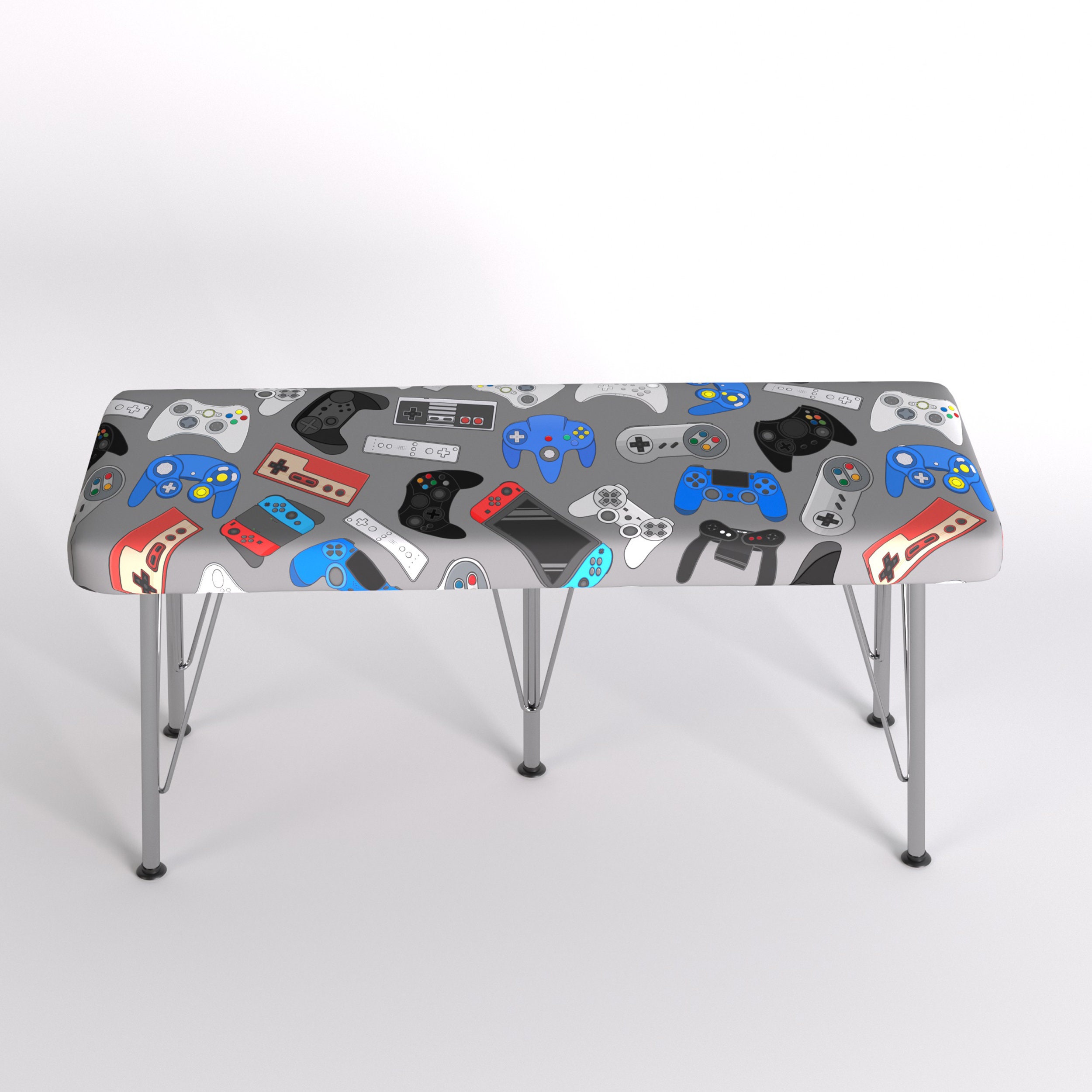 Gamer Bench, Game Room Bench, Gaming Bench, Play Room Rug, Game Room ...