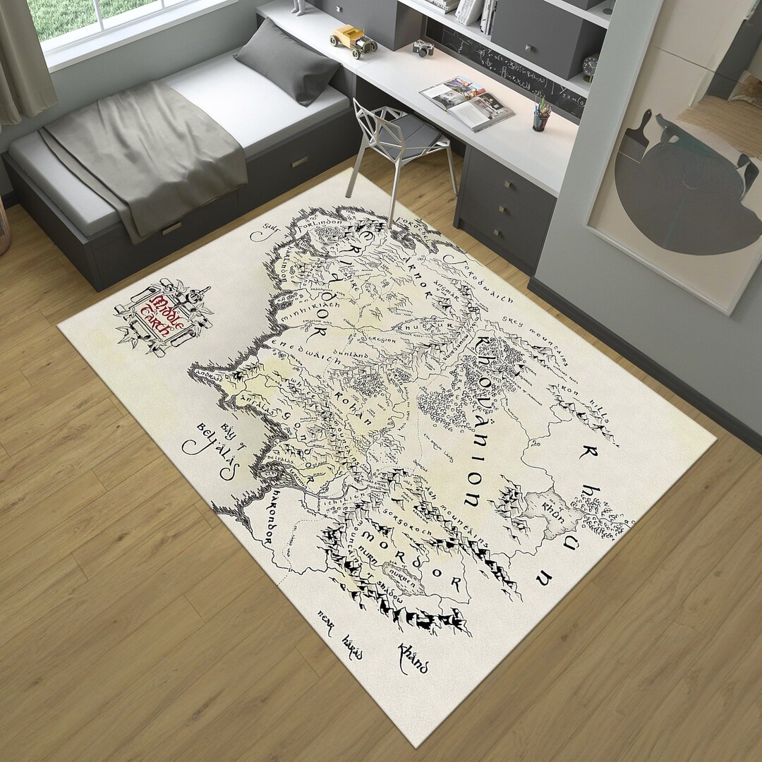 LOTR Rug,middle Earth Map Rug,lotr Map Rug,map Rug,cool Rugs,popular ...