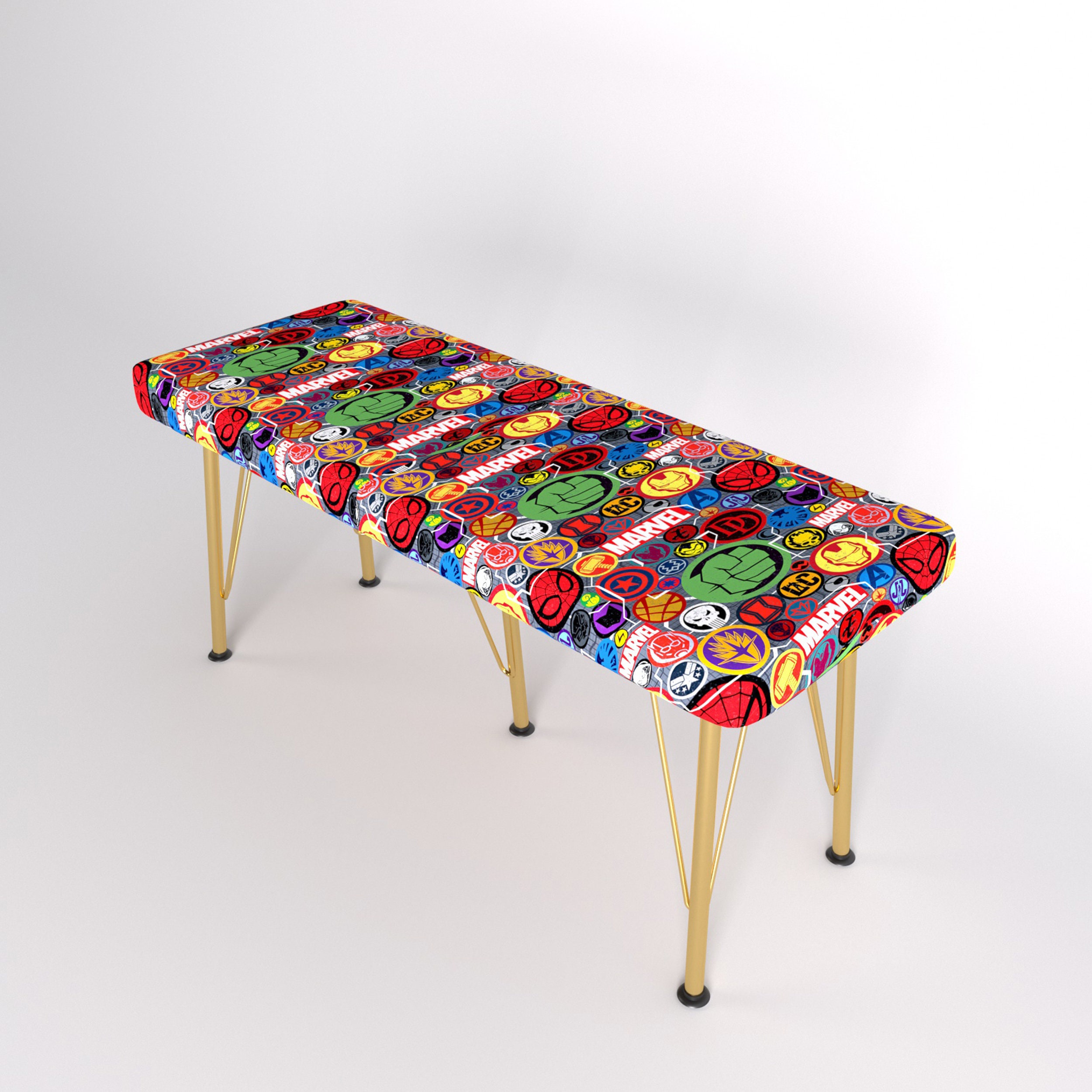 Spiderman, Hulk, Captain America, Thor, 3D Printed Bench, Metal or ...