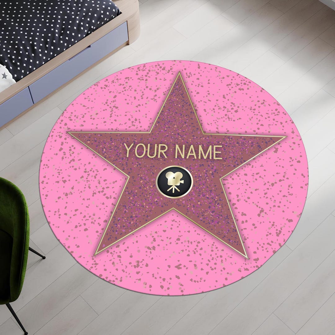 Personalized Hollywood Star Rug: Custom Name Celebrity Gift - Etsy