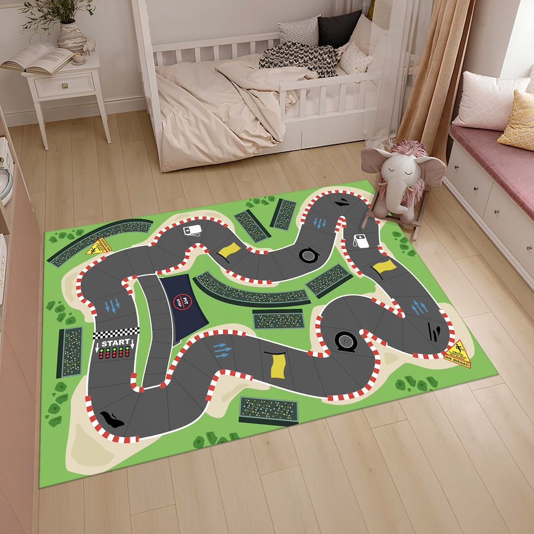 Race Track Rug,race Map Rug,f1 Rug,kids Rug,colorful Rug,game Rug ...
