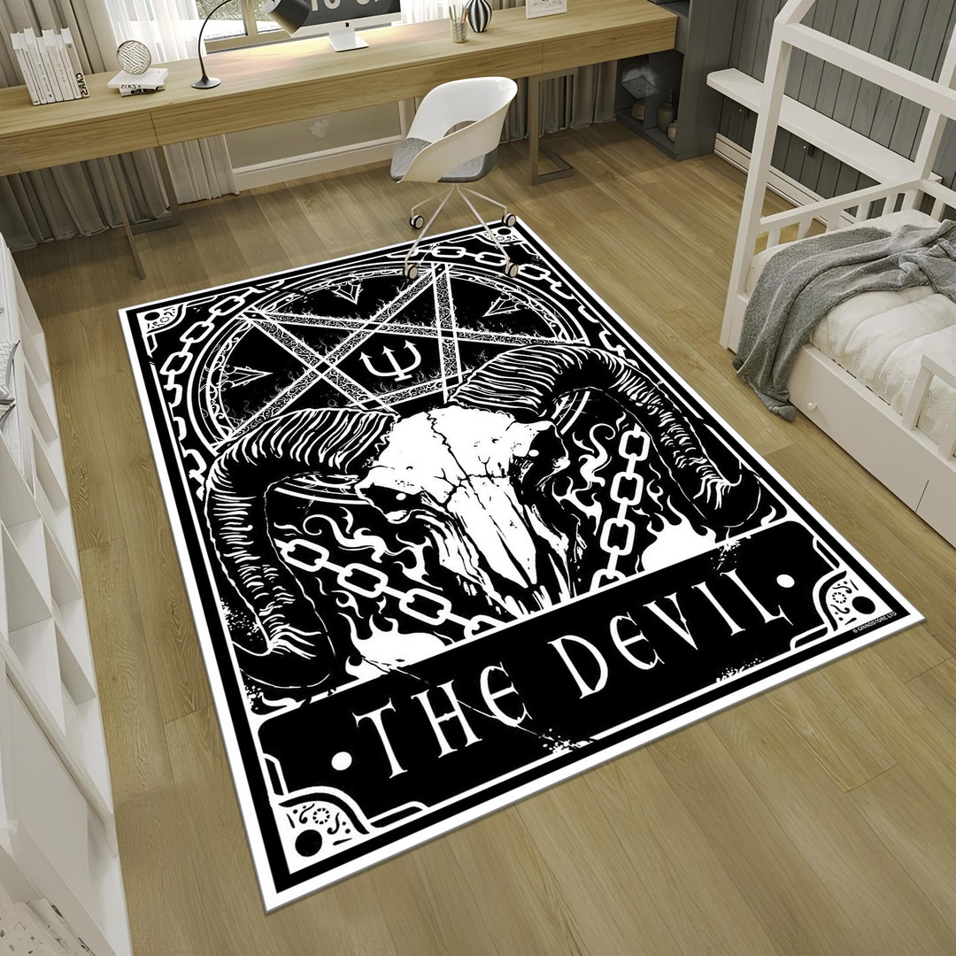 Devil Rug,satanic Rug,demon Rug,gothic Rug,horror Art Rug,horror Decor ...