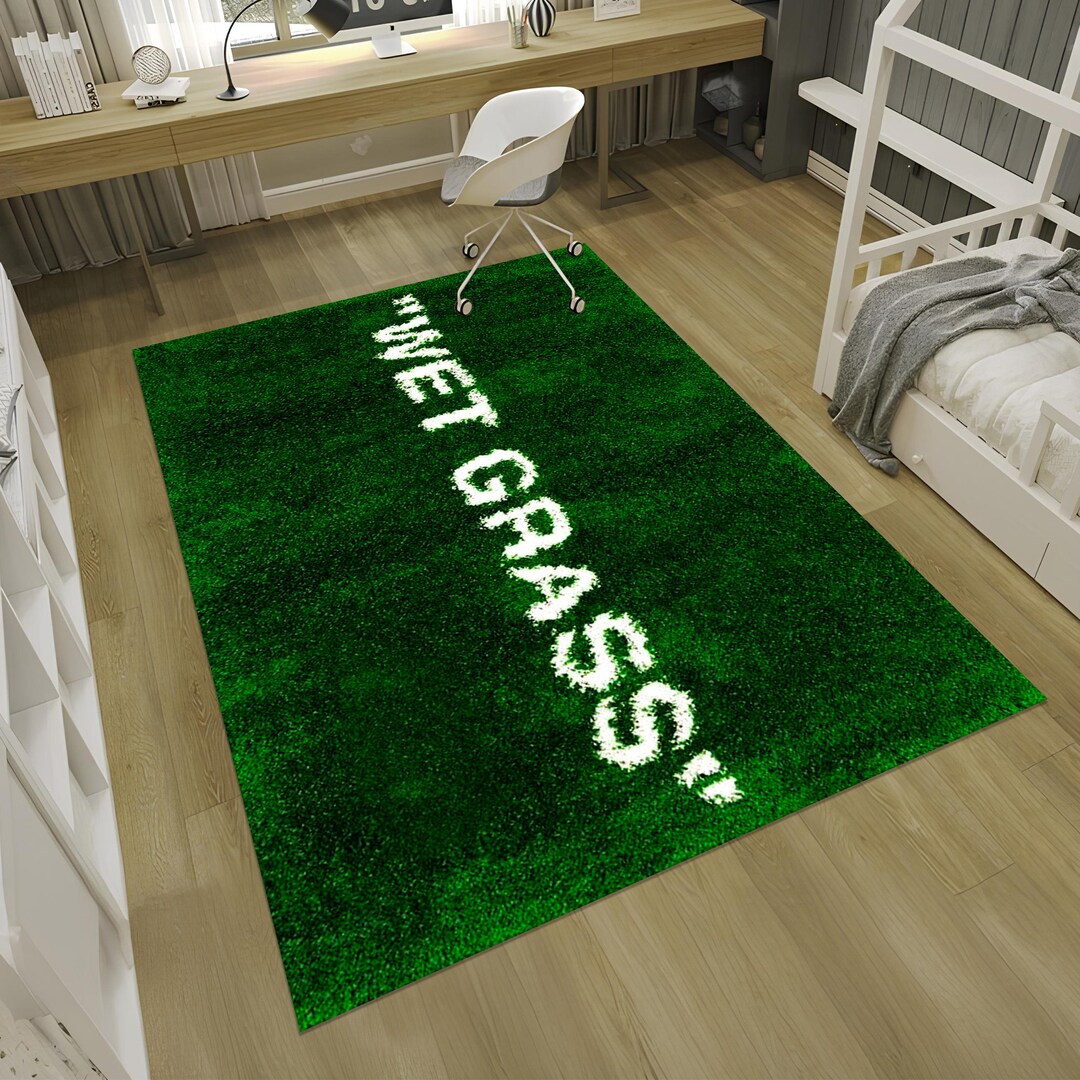 Wet Grass Rug, Grass Rug, Green Rug, Custom Rug, Area Rug, Home Decor ...