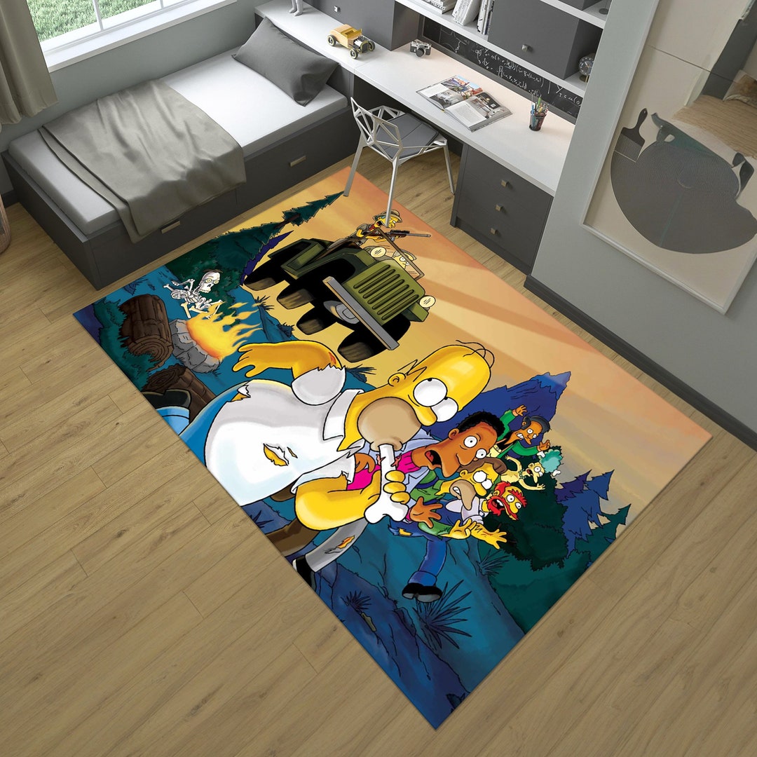 The Simpsons,simpsons Rug,funny Rug,colorful Rug,unique Rug Rug ...
