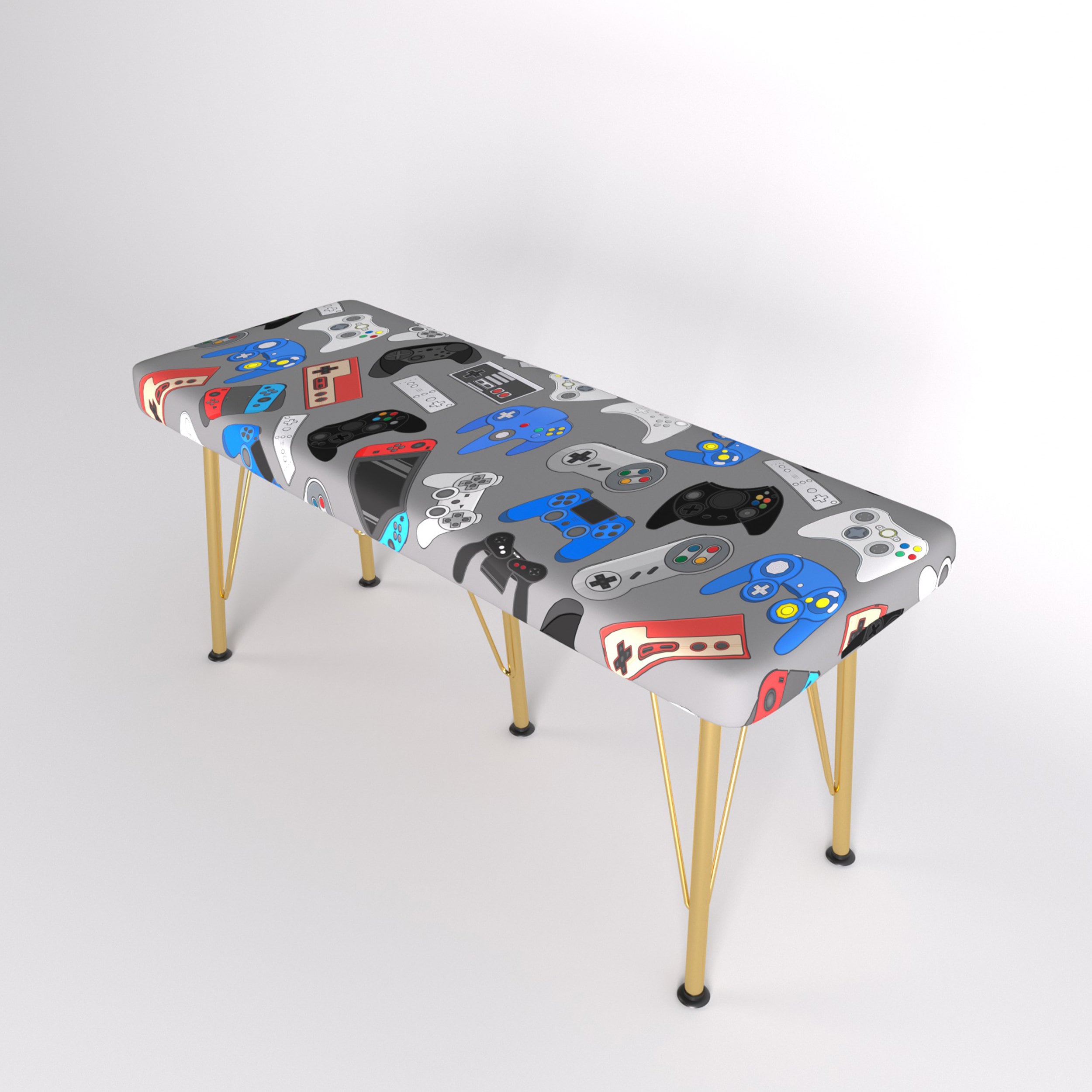 Gamer Bench, Game Room Bench, Gaming Bench, Play Room Rug, Game Room ...