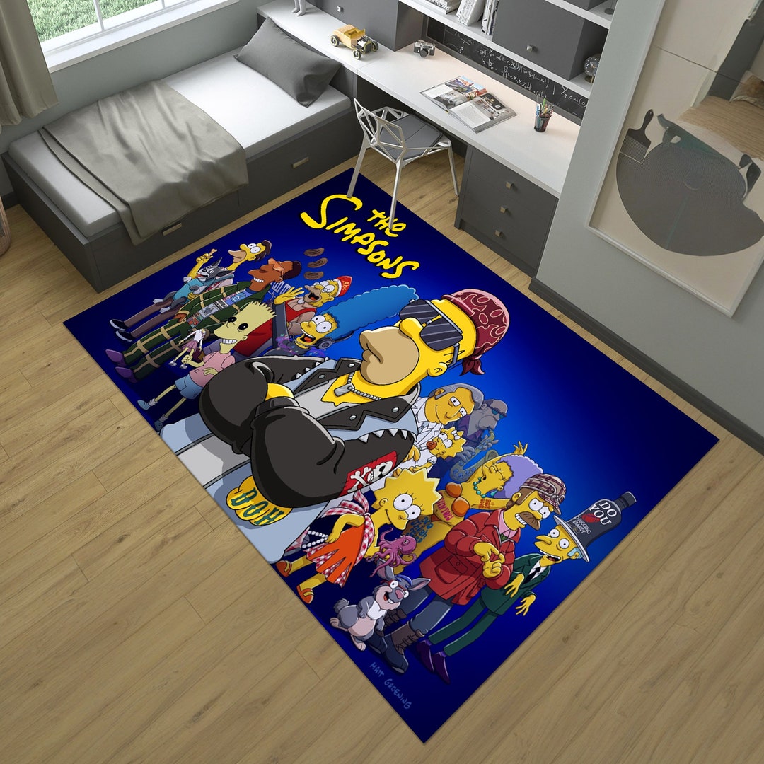 The Simpsons,simpsons Rug,funny Rug,colorful Rug,unique Rug Rug ...