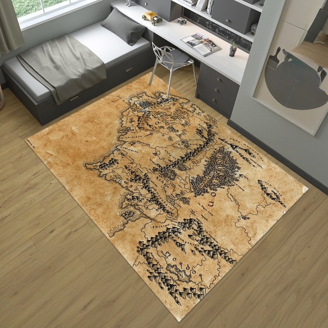 LOTR Rug,middle Earth Map Rug,lotr Map Rug,map Rug,cool Rugs,popular ...