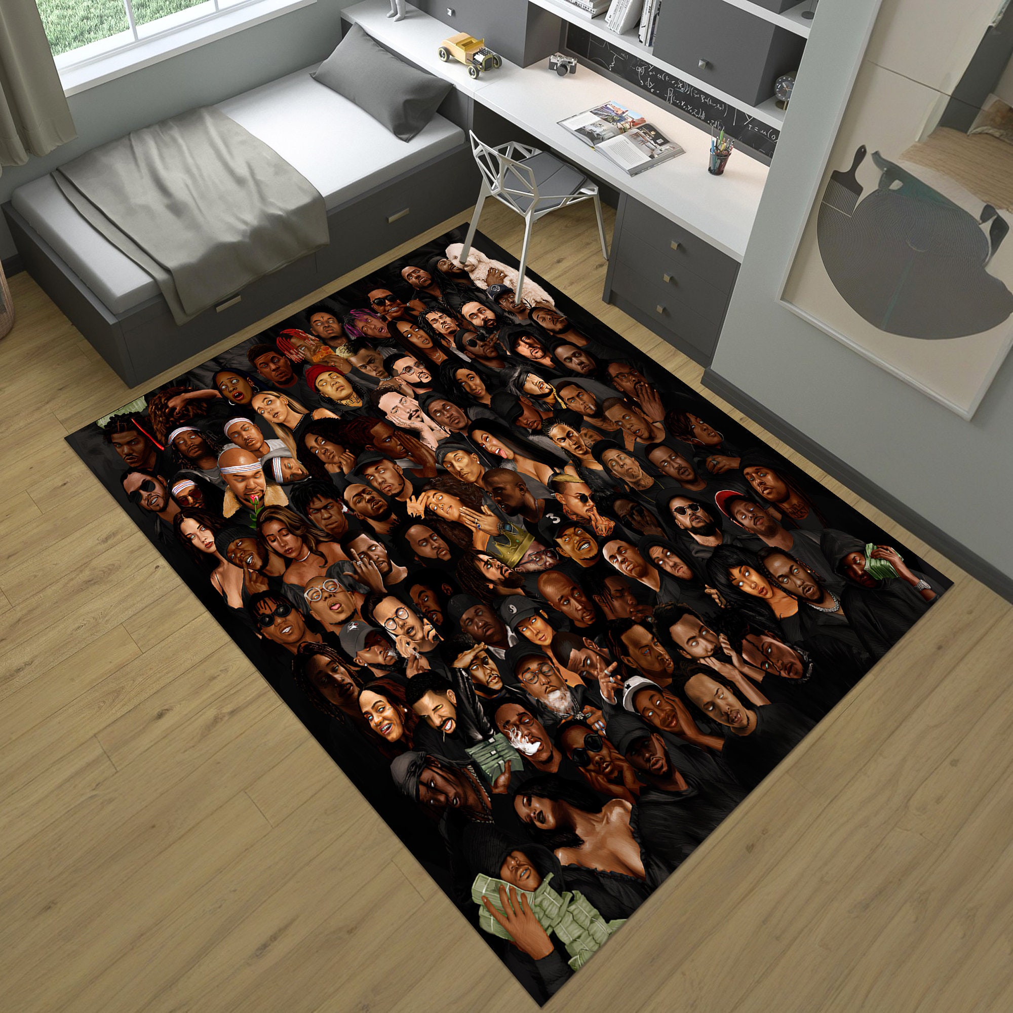 Hiphop Rug,legends Rug,rappers Rug,music Rug,music Decor,music Room Rug ...